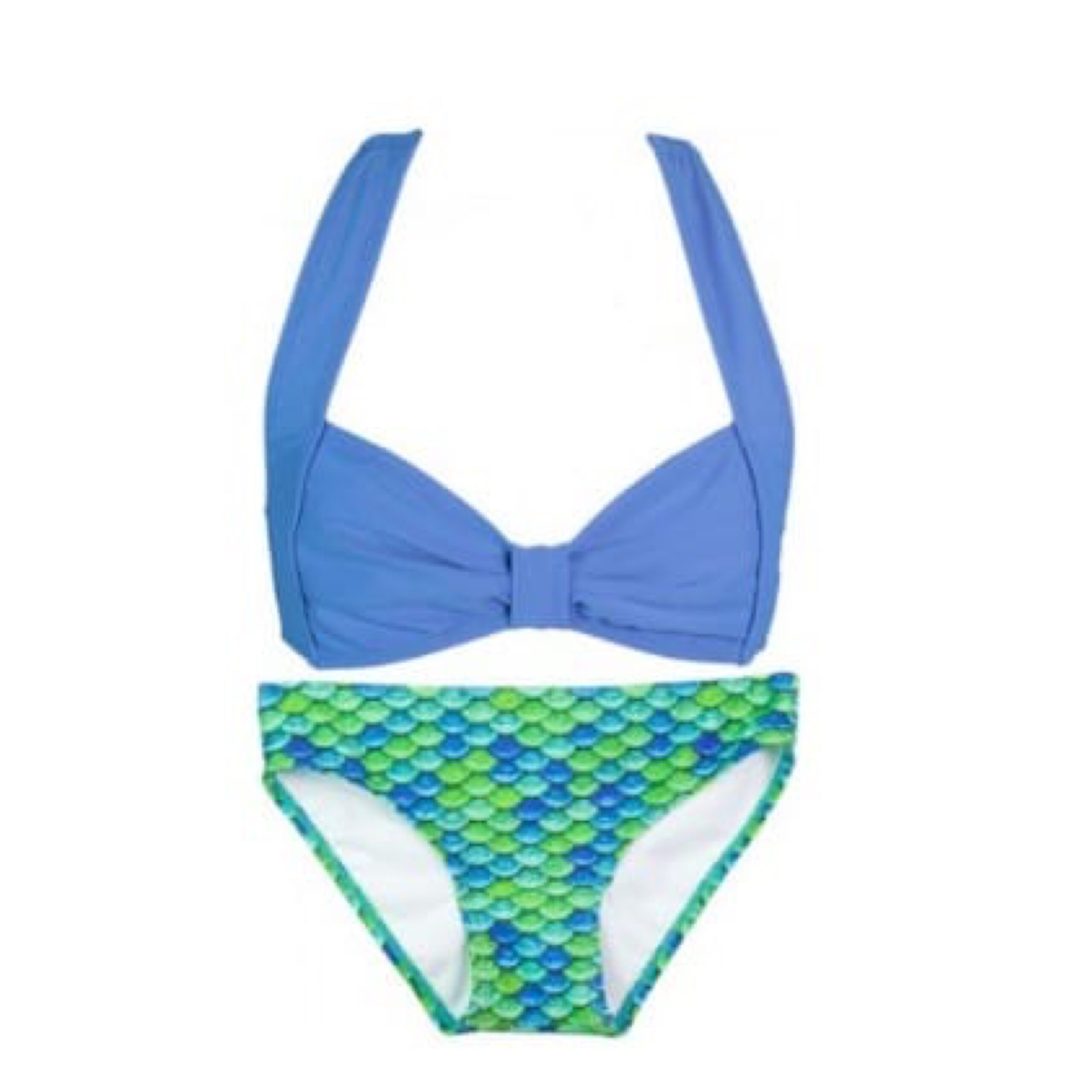 Swimwear Clamshell Bikini Set (Crystal Arctic Blue Top) - Cuddles