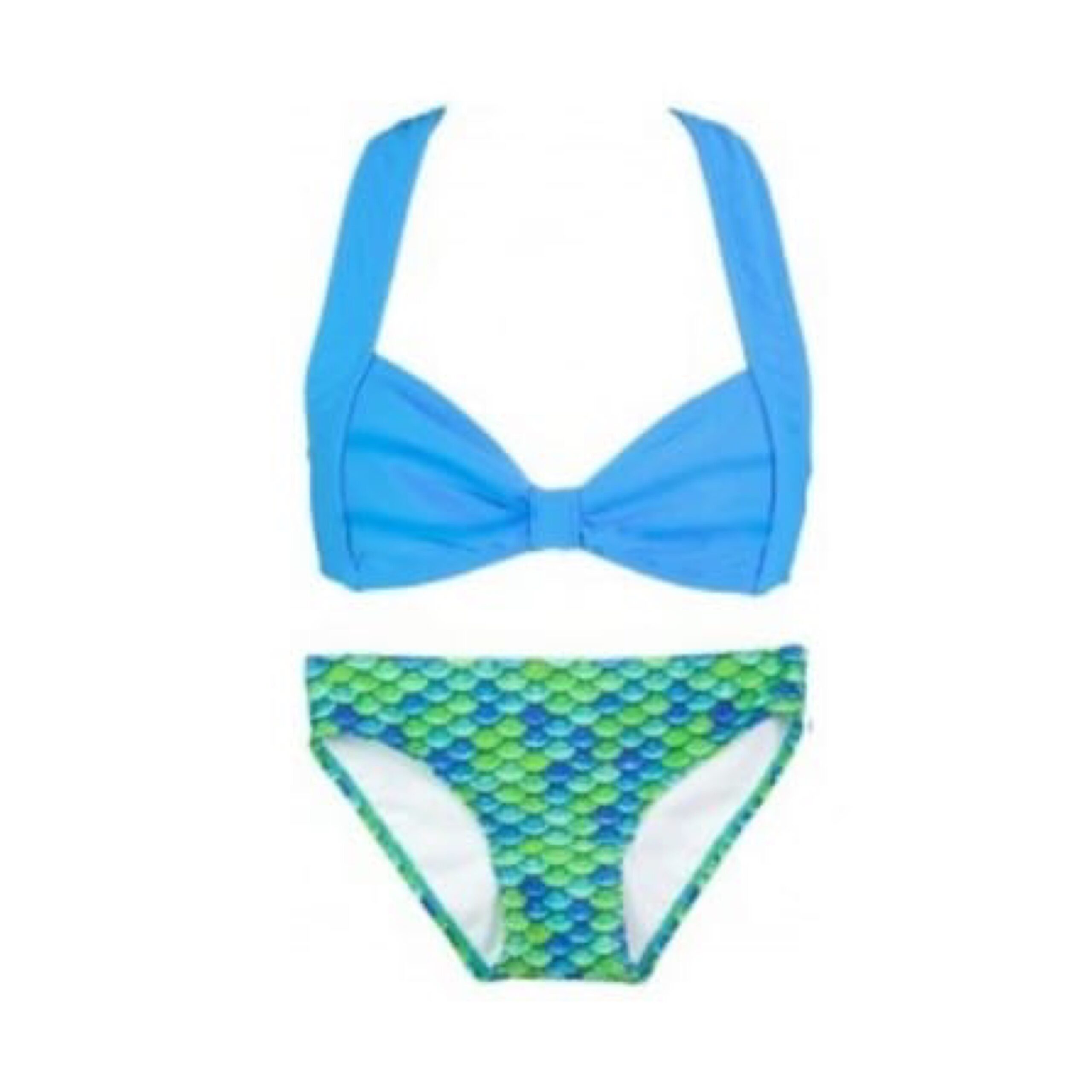Swimwear Clamshell Bikini Set (Crystal Arctic Blue Top) - Cuddles